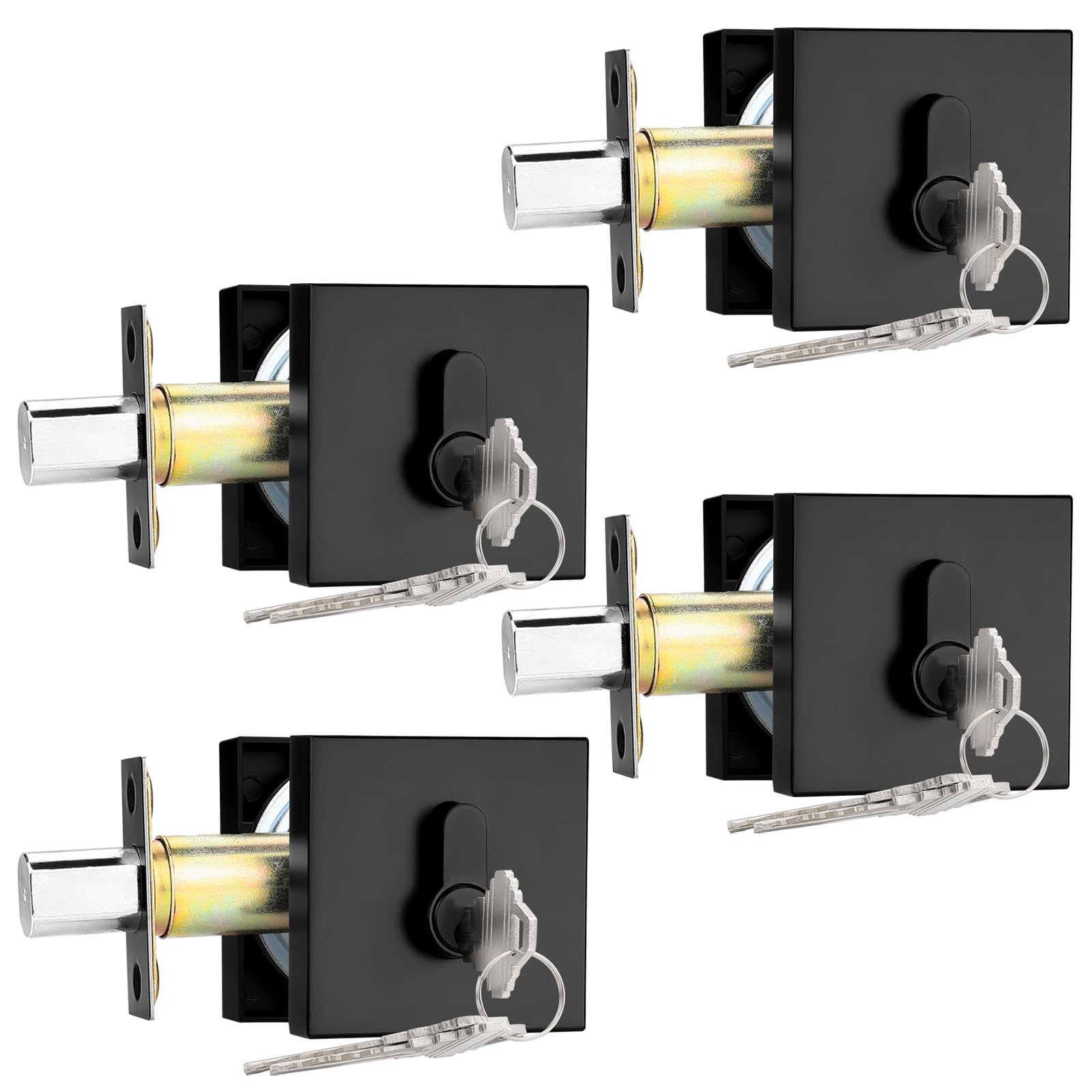 Probrico Black Double Cylinder Deadbolt,Keyed Both Side,Residential ...