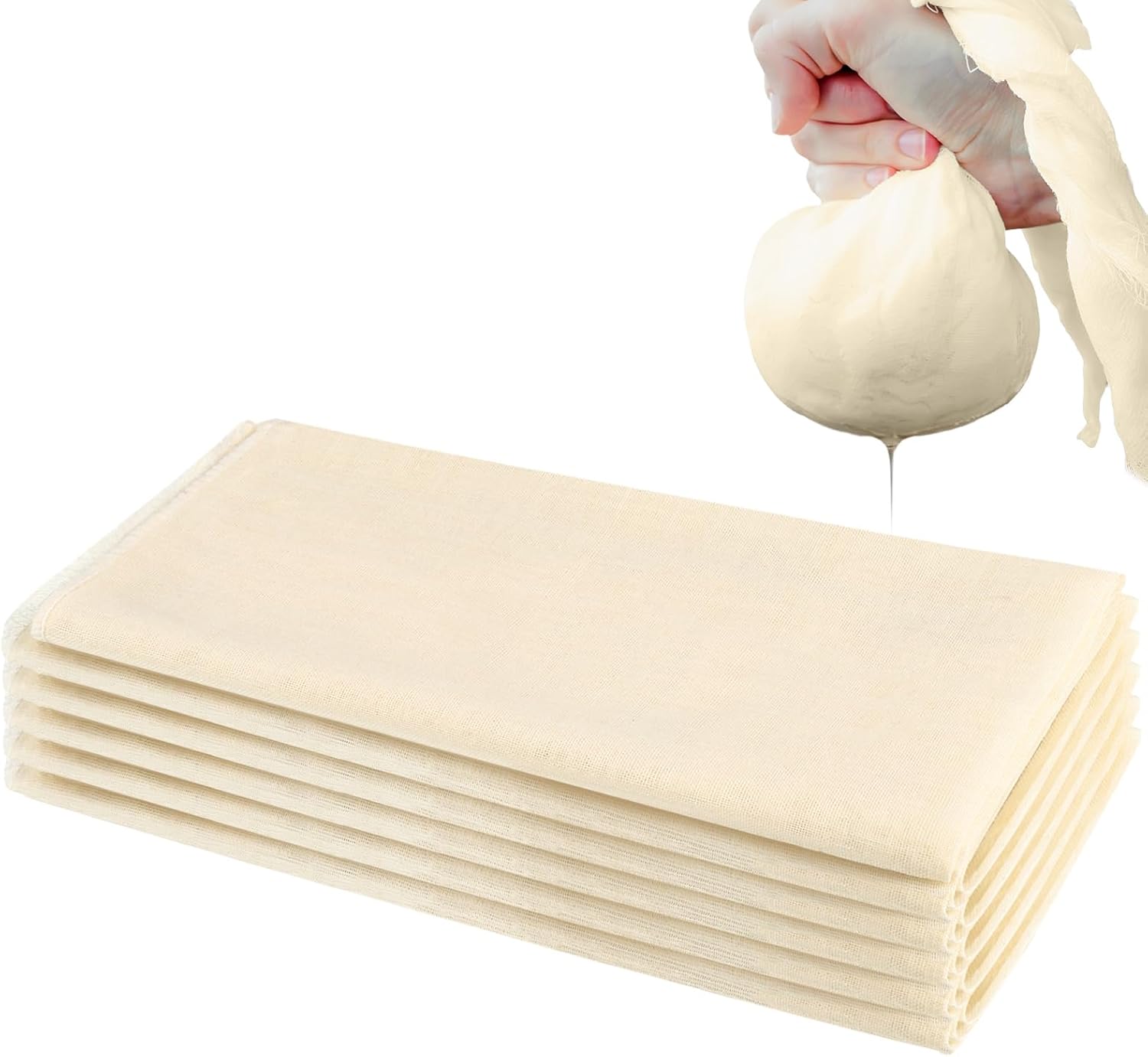 FRIUSATE 6 Pack Cheesecloth Reusable Muslin Cloths for Cooking 100% ...