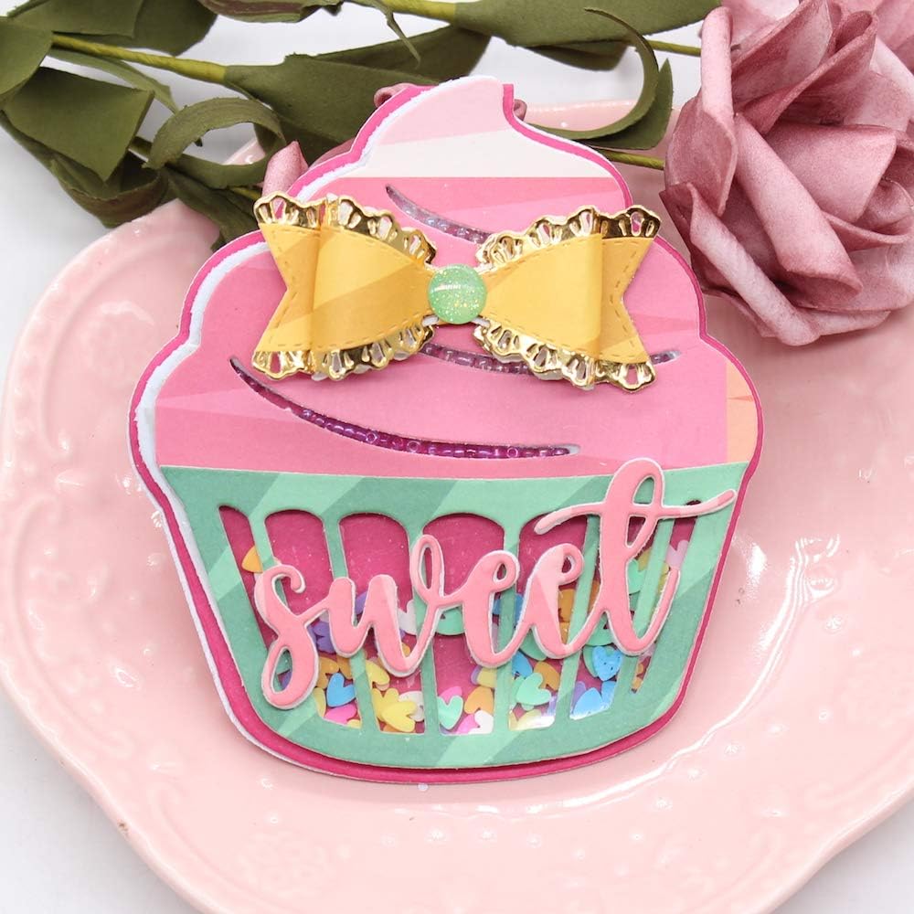 Amazon.com: Cupcake Shaker Metal Die Cuts,Birthday Cake Party Ice Cream ...