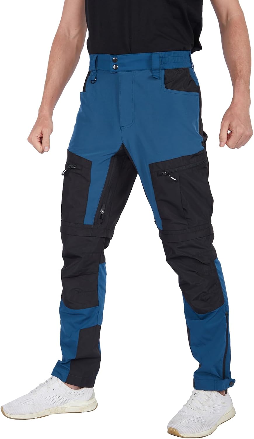 Amazon.com: fit space Men's Reinforced Hiking Pants Zip Off Convertible ...