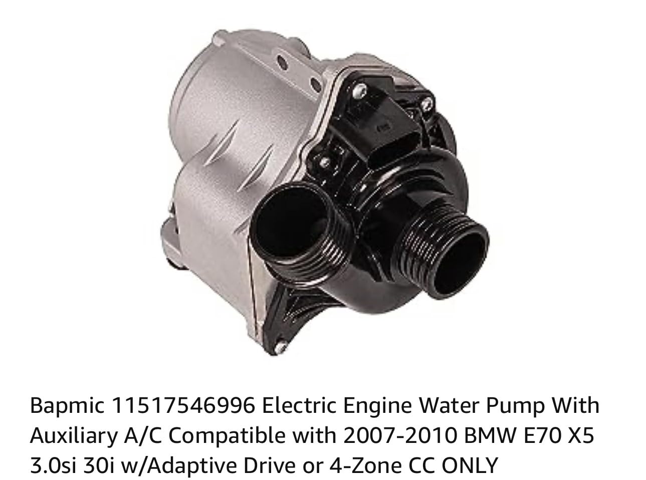 Amazon.com: Bapmic 11517546996 Electric Engine Water Pump With ...
