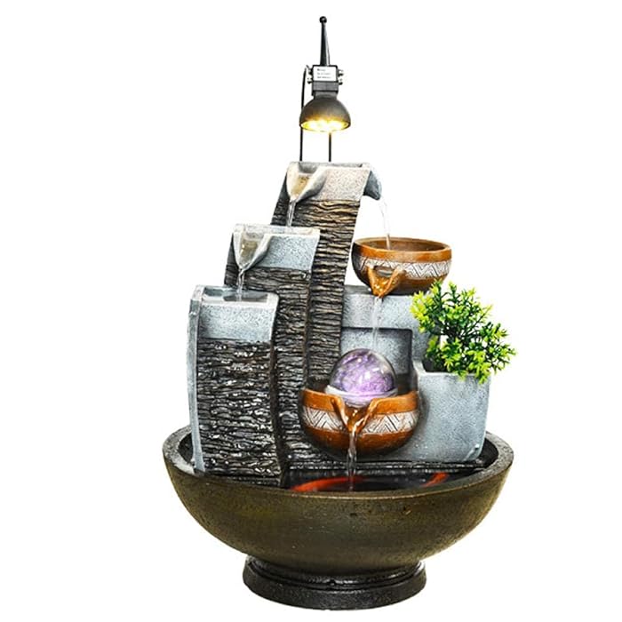 Buy 2 Tiered Infinite Water Fountainindoor Water Falls For Indoor Table ...