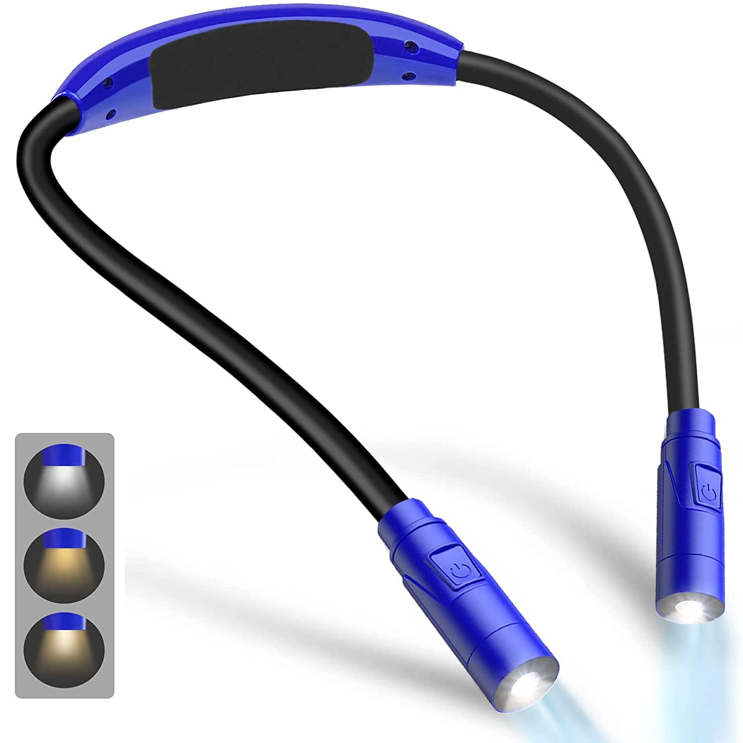 LED Neck Reading Light, Book Light for Reading in Bed, 3 Color ...