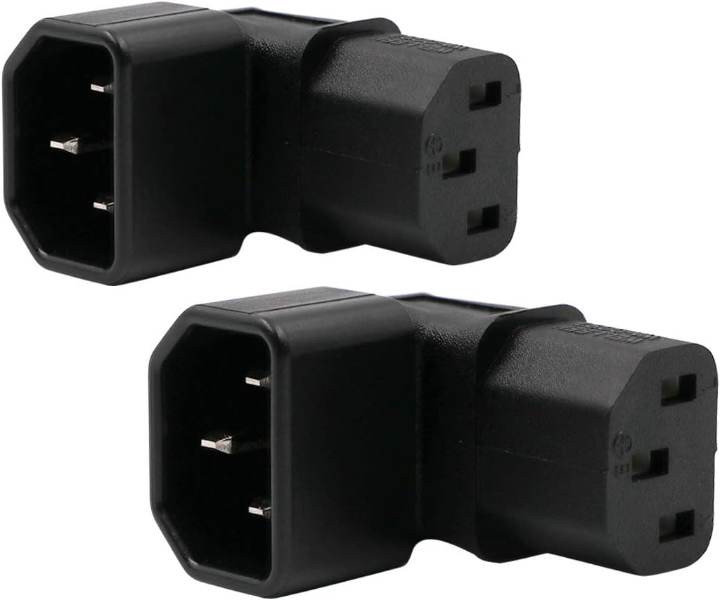 Amazon.com: IEC C14 to C13 Power Adapter PDU Plug/Socket Up 90 Degree ...
