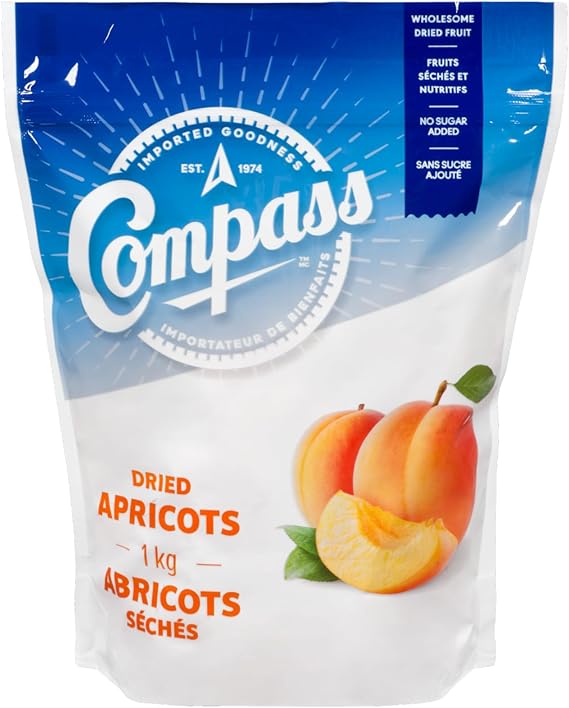 Compass Dried Apricots, 1000g - Premium Turkish Apricots, No Added ...
