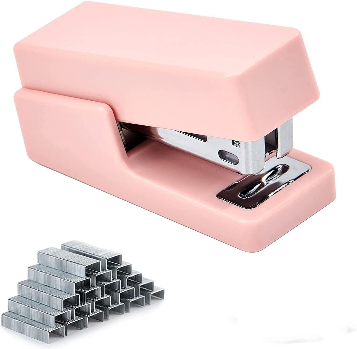 Amazon.com : Pink Color Mini Stapler with Staples,Small Cute Stapler ...