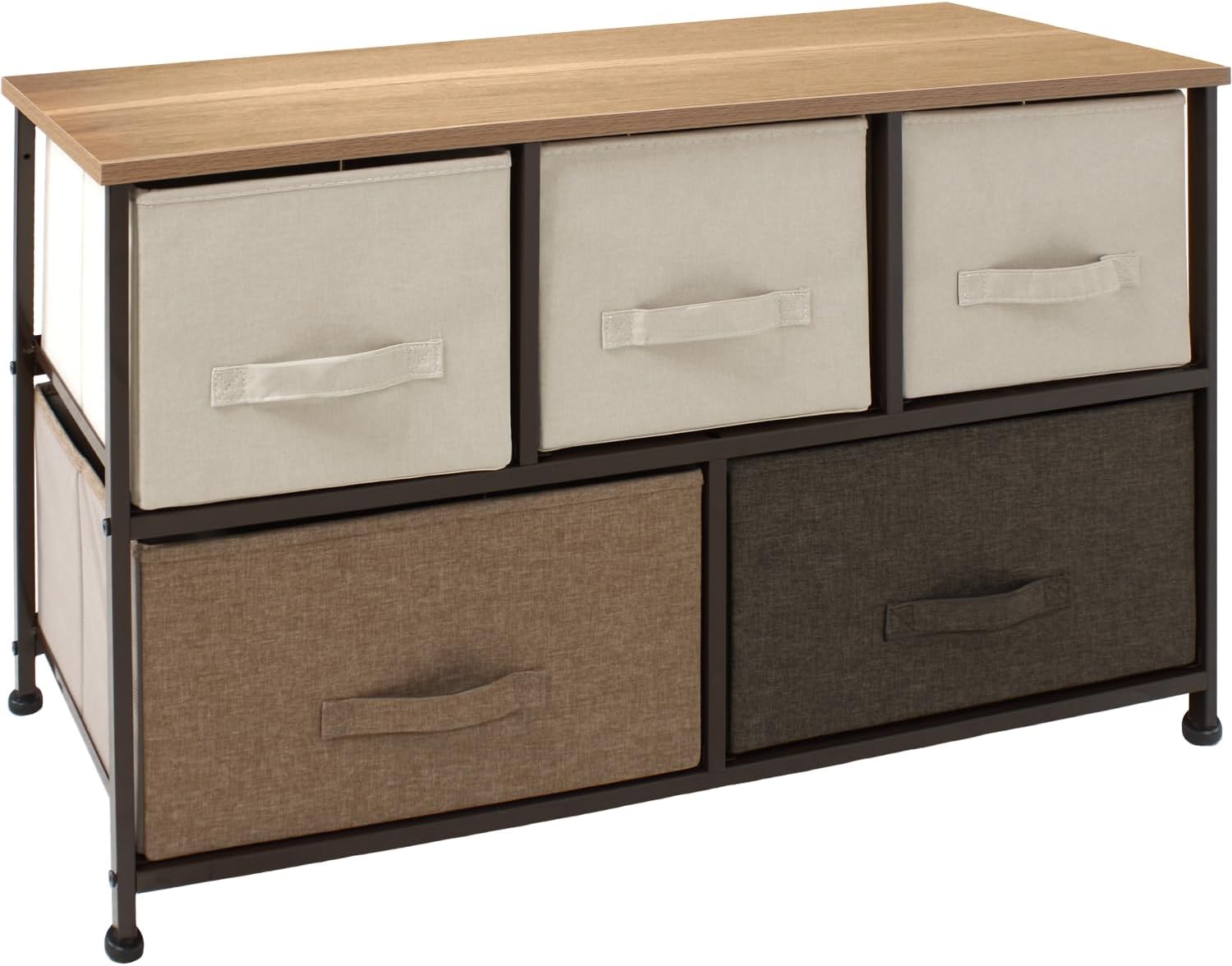 RACK & PACK Comoda Cajonera Estructural 5 Cajones de Tela para Ropa ...