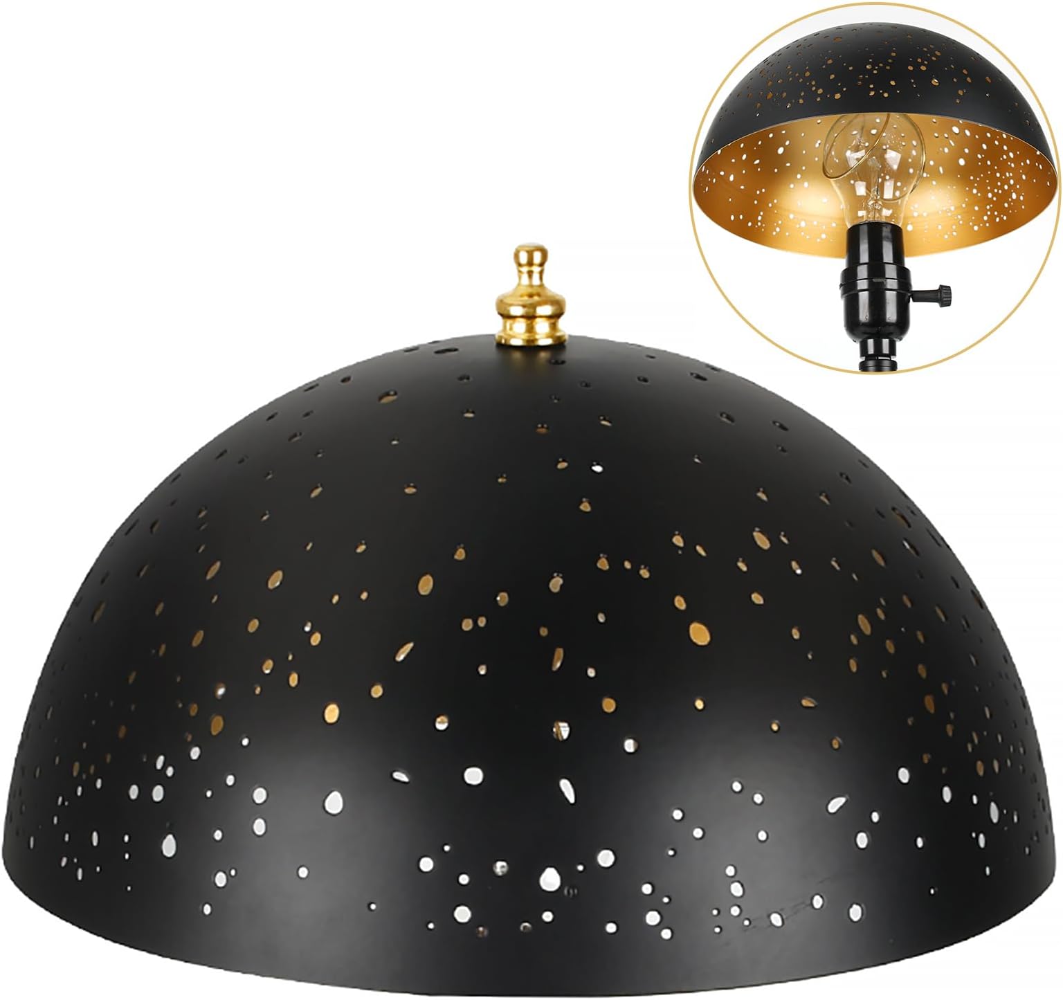 Dunkive 4 Pack Clip On Lamp Shade, Light Cover for A Type Bulb, 8" DIA ...