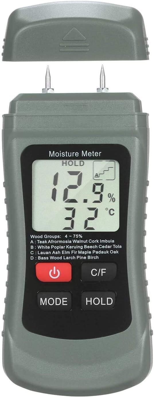 Wood Moisture Detector - Wood Moisture Meter LCD Digital Damp Moisture ...