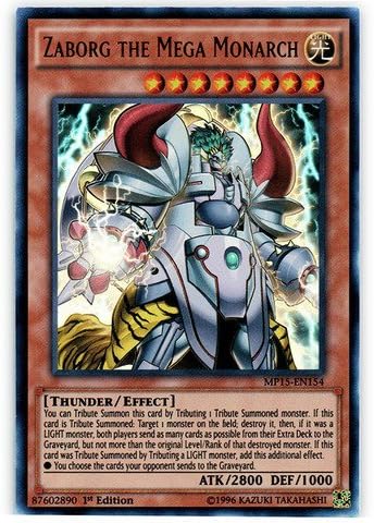 Amazon.com: YU-GI-OH! - Zaborg The Mega Monarch (MP15-EN154) - Mega ...