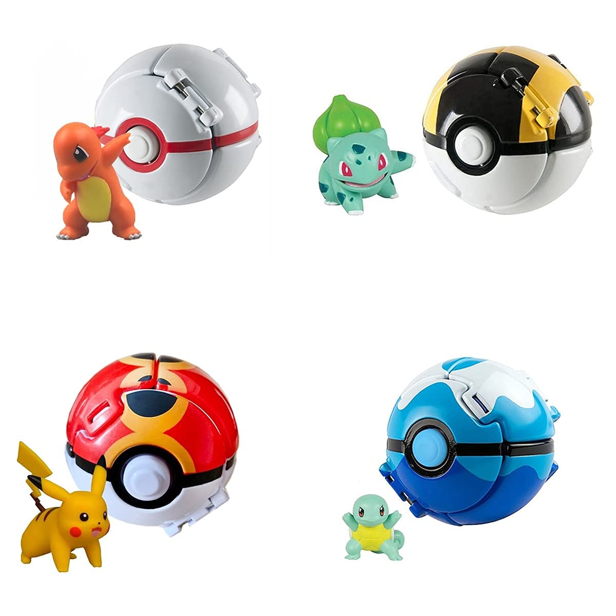 Buy Pokemon Throw N Pop Poke Ball with Action Figure Toy Set, Clip N ...