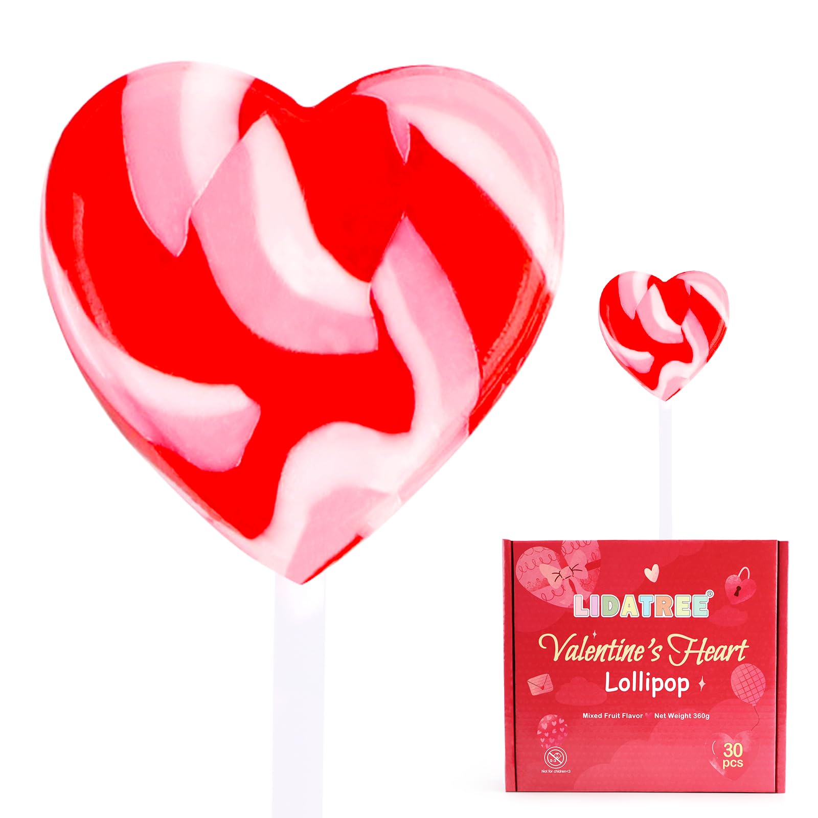 Snapklik.com : Valentines Day Heart Lollipop Candy Sucker Assortment ...