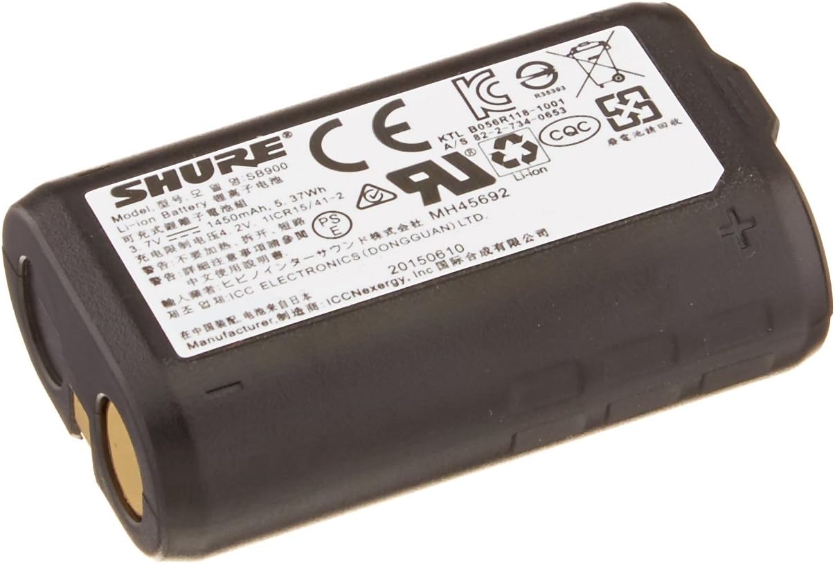 Amazon.com: Shure SB903 Lithium-Ion Battery for SLXD : Electronics