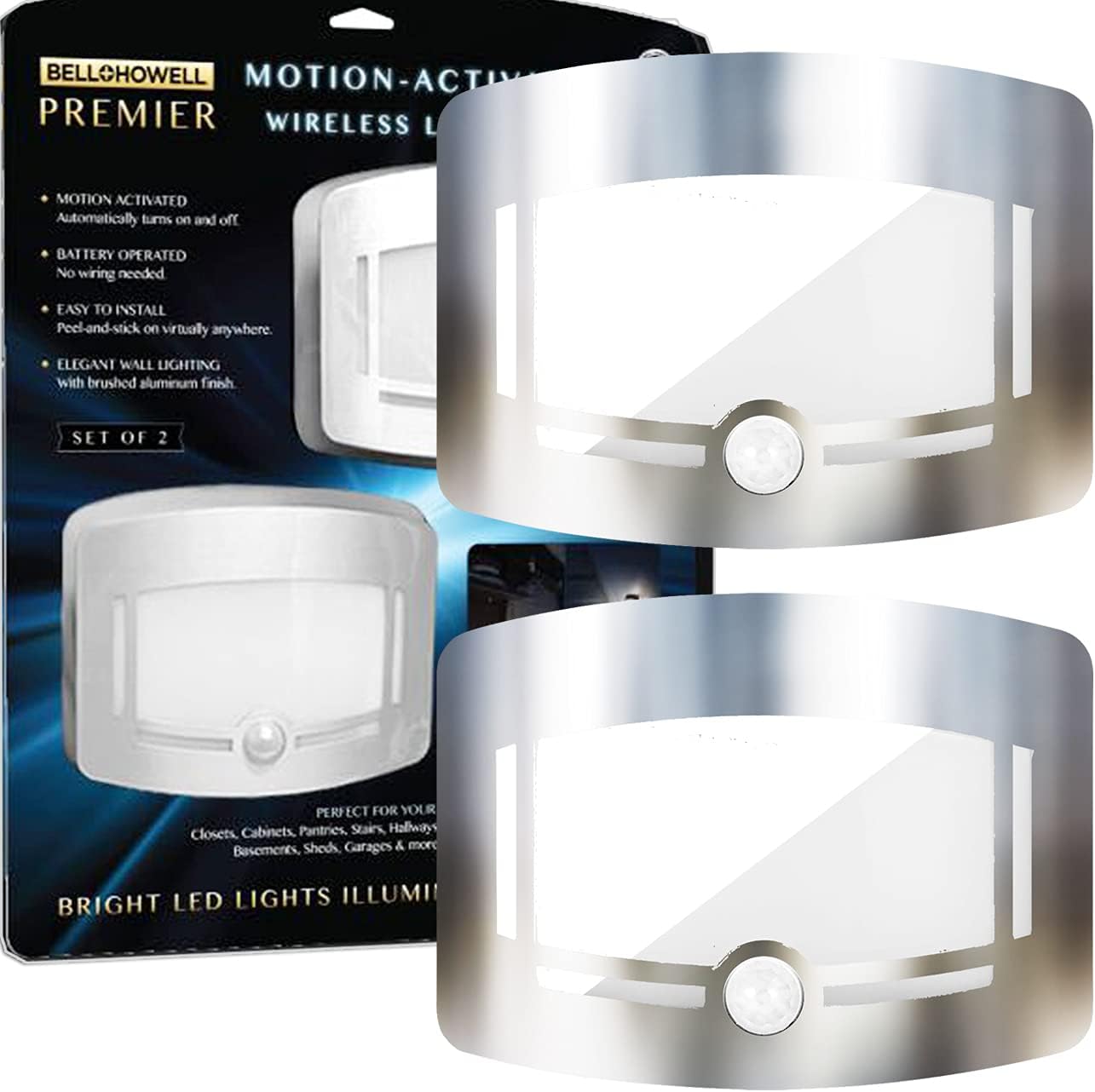 Motion Sensor Wireless Light 2 Sets Motion Activated Touchless Dimming ...