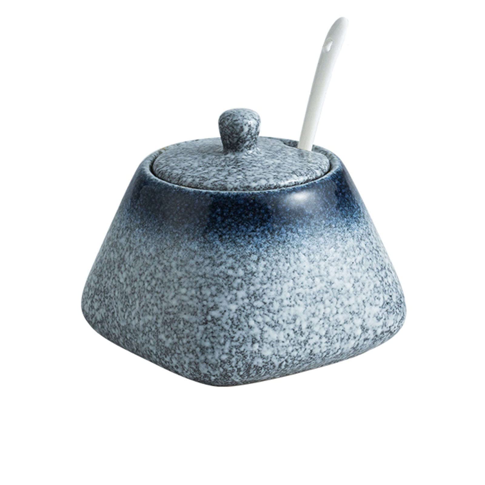 spices jars,Japanese Ceramic Sugar Bowl with Lid,340ml/12oz Porcelain ...