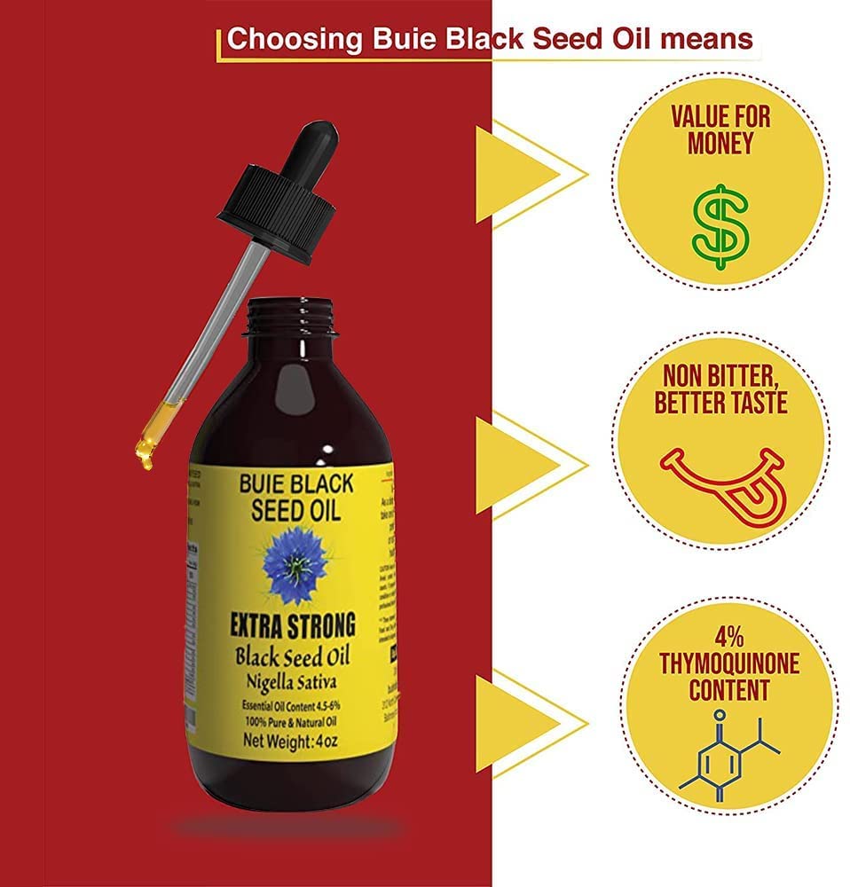 Aceite de semillas negras 4.5-6% timoquinona Aceite prensado en frío ...