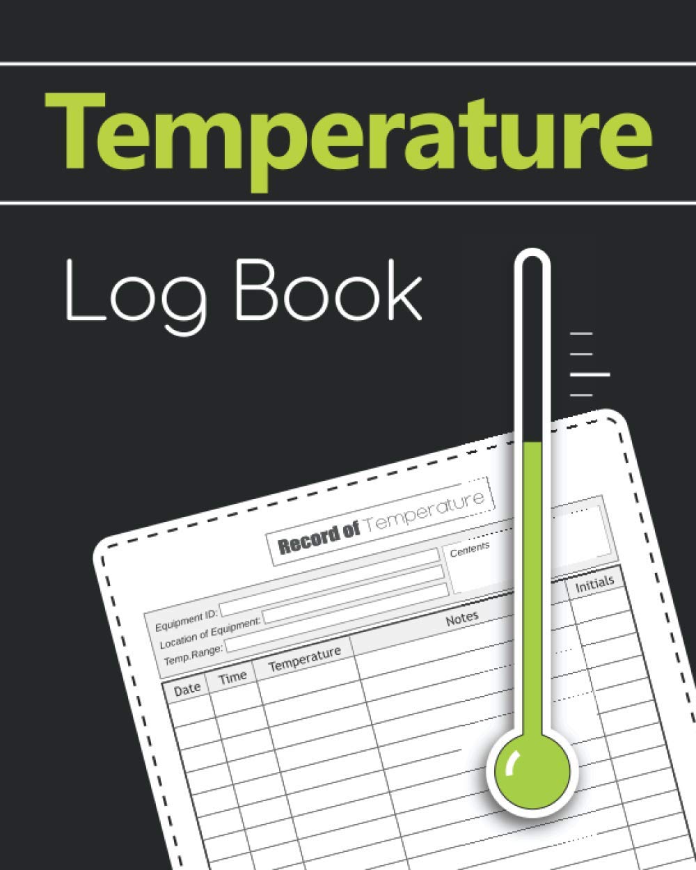 Temperature Log Book Fridge Temperature Log Book Food Temperature Log ...
