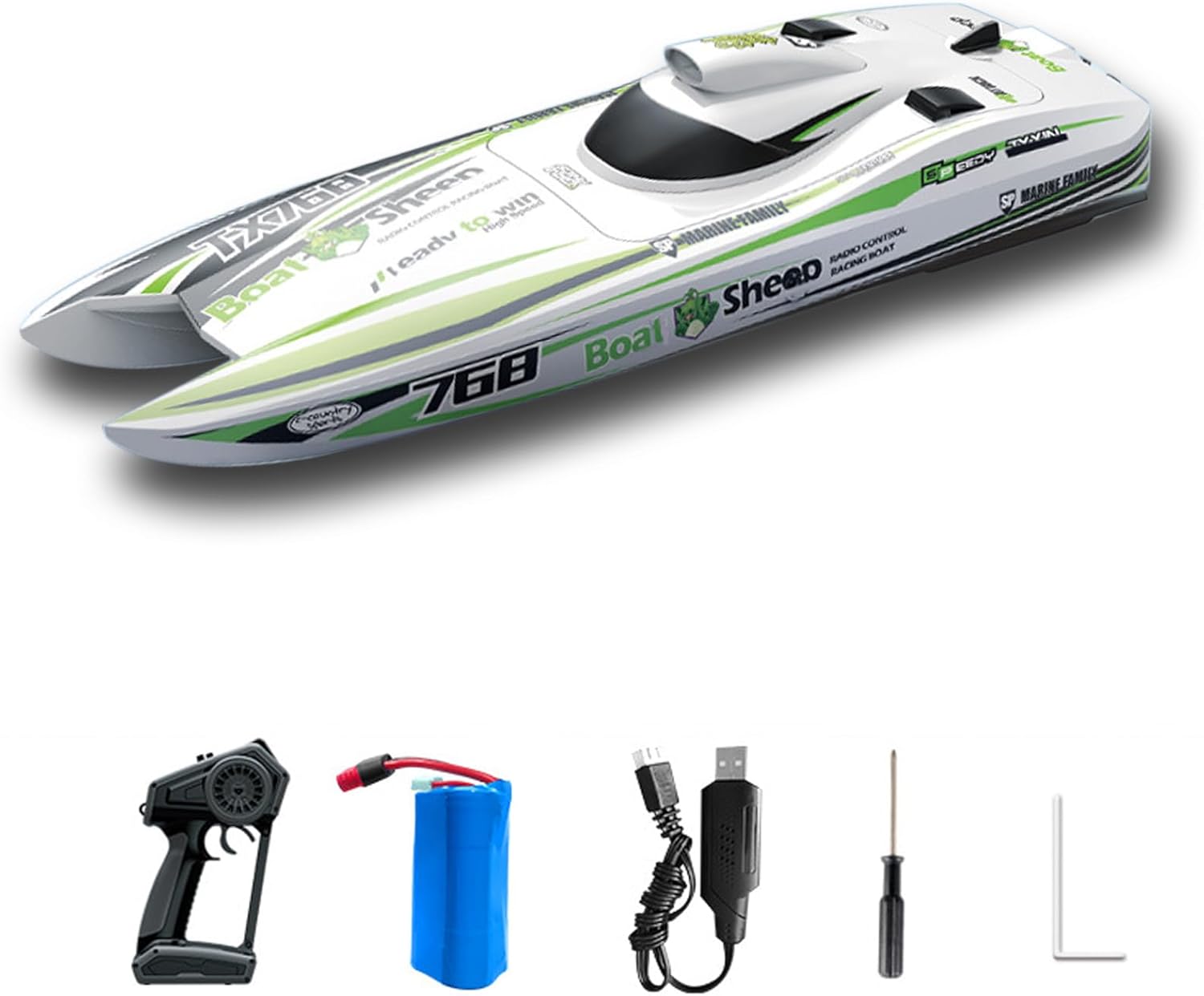 Amazon.com: GoolRC Remote Control Boat 2.4GHz High Speed 30km/h ...