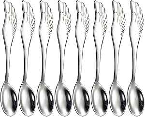 Amazon.com: ZDFQly Angel Wing Small Dessert Spoons, Ice Cream Spoons ...