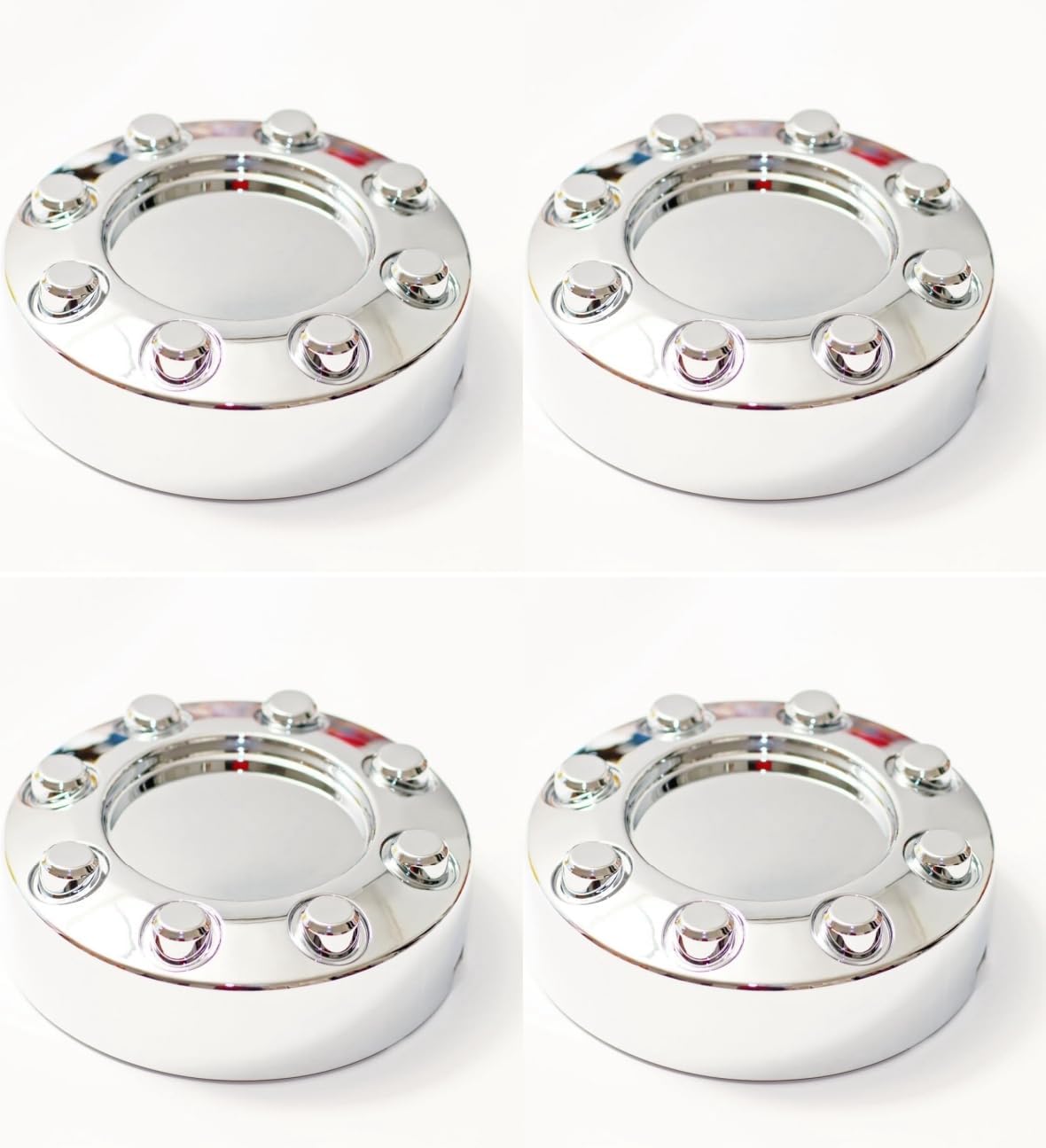 Amazon.com: New 2005-2018 F250 F350 Chrome Center Wheel Hub Cap Set ...