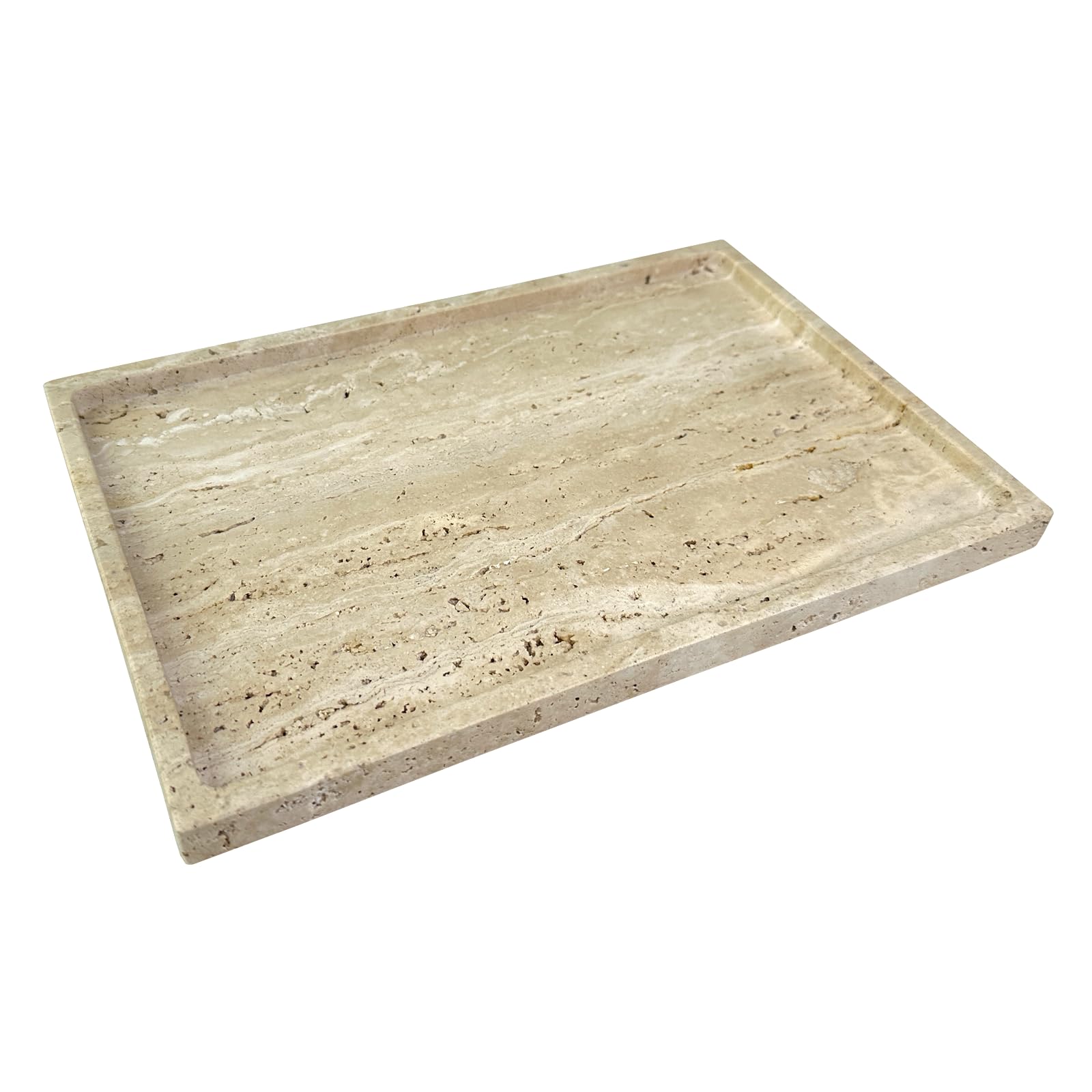 similar)))Real Natural Travertine Tray Genuine Marble Stone Tray for ...