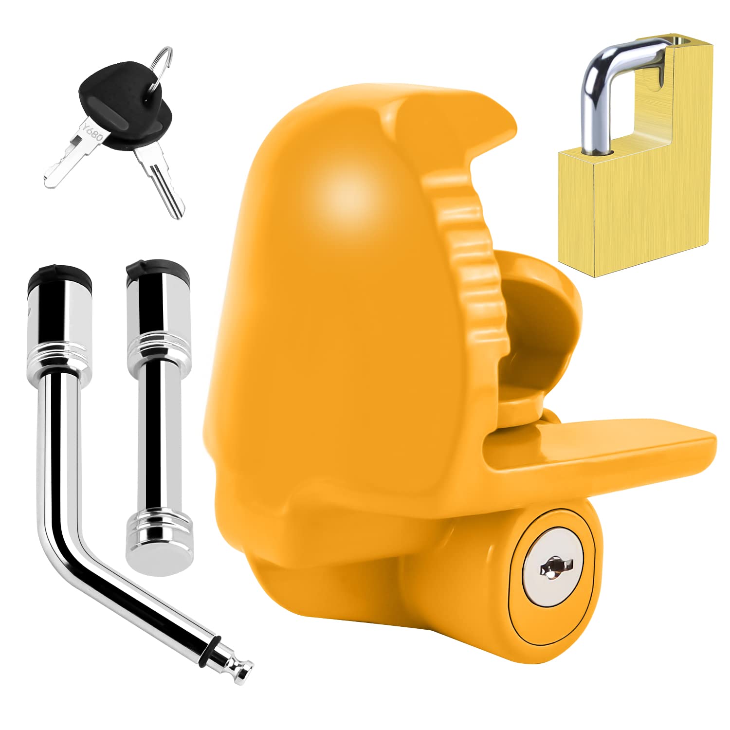 Amazon.com: Cenipar Trailer Hitch Lock Set Includes Universal Trailer ...