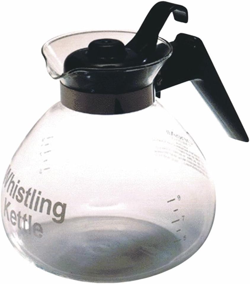 Amazon.com: One-All Clear Glass 6 pt. Tea Kettle: Glass Whistling ...