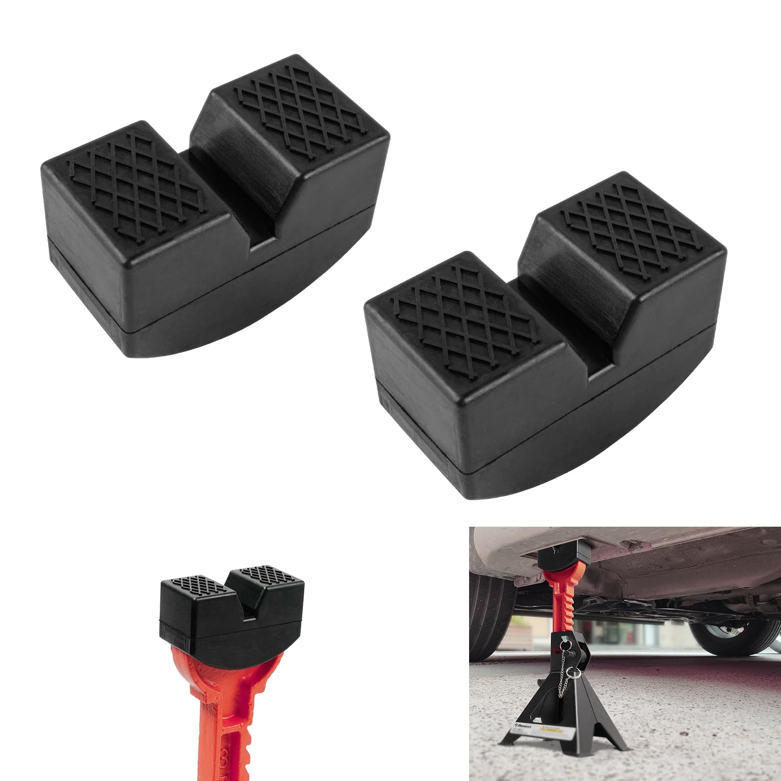 Snapklik.com : Jack Pad Adapter For Jack Stands 3 Ton Rubber Frame Rail ...