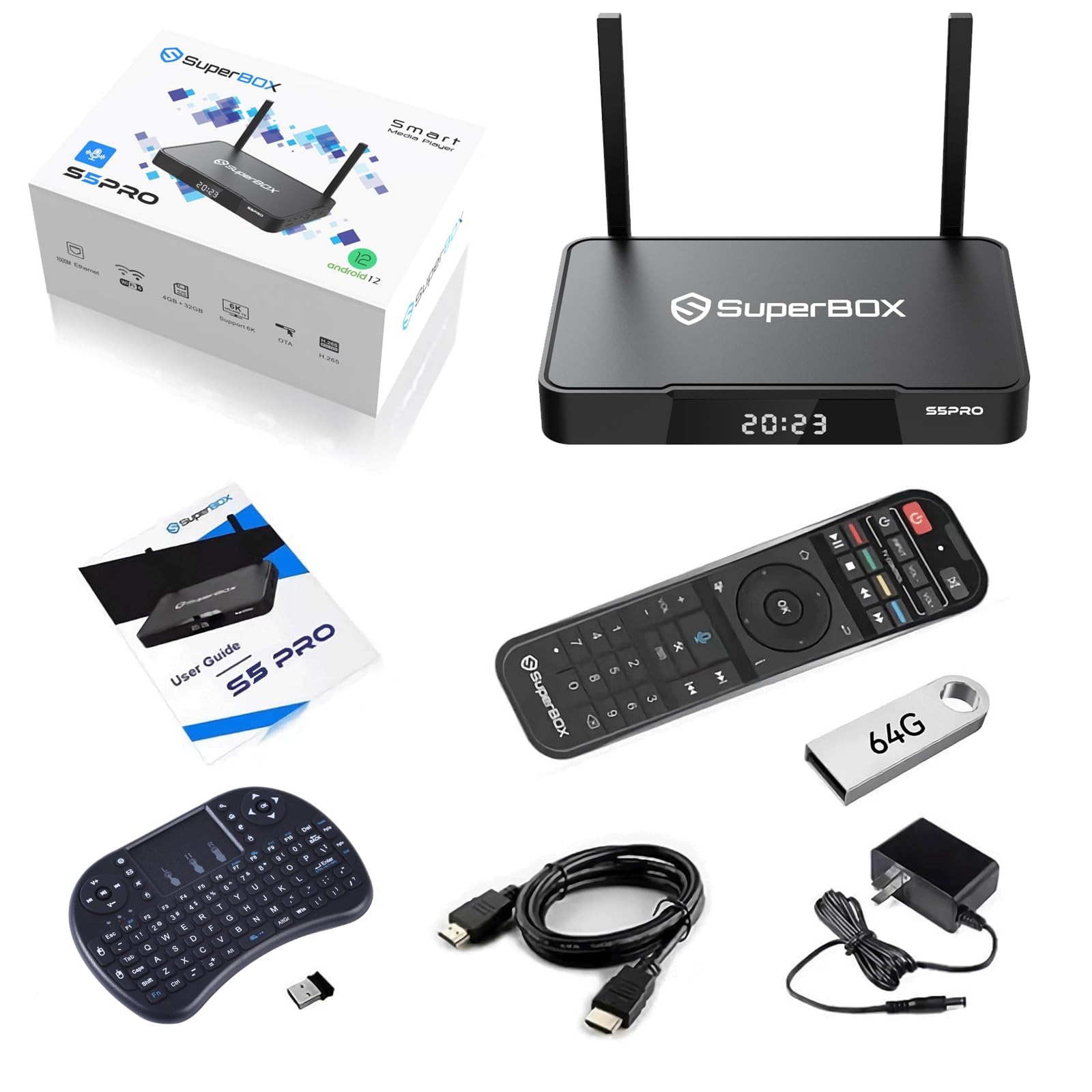 Buy Super S5 Por Bundle Box 2024 Latest Release Intelligent HD 6K Box ...