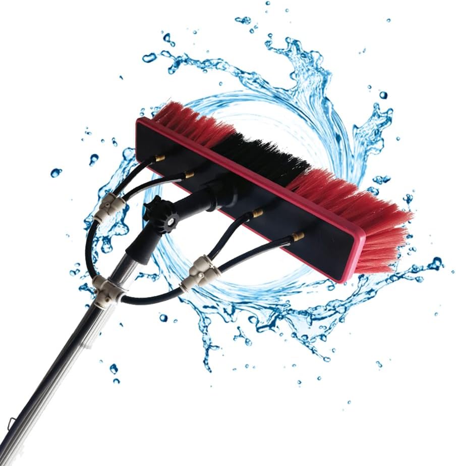 Telescopic Roof Cleaning Brush with Water Pipes and Brooms Extendable ...
