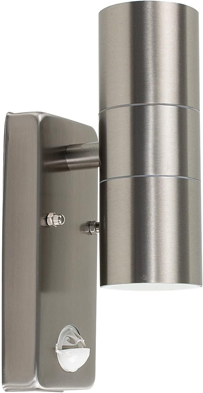 MiniSun Modern Stainless Steel Up/Down Outdoor Security Wall Light ...