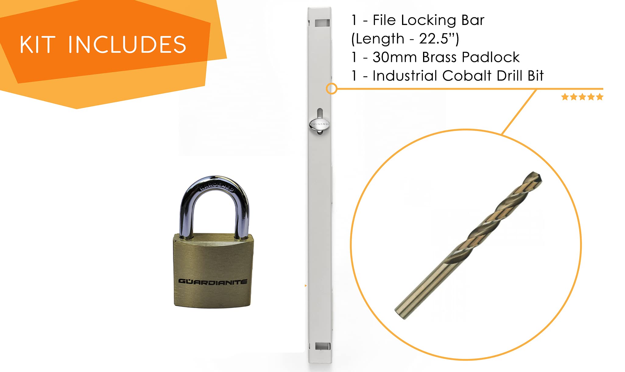 3 Drawer File Security Guardianite 3-Drawer File Cabinet Locking Bar 22 ...