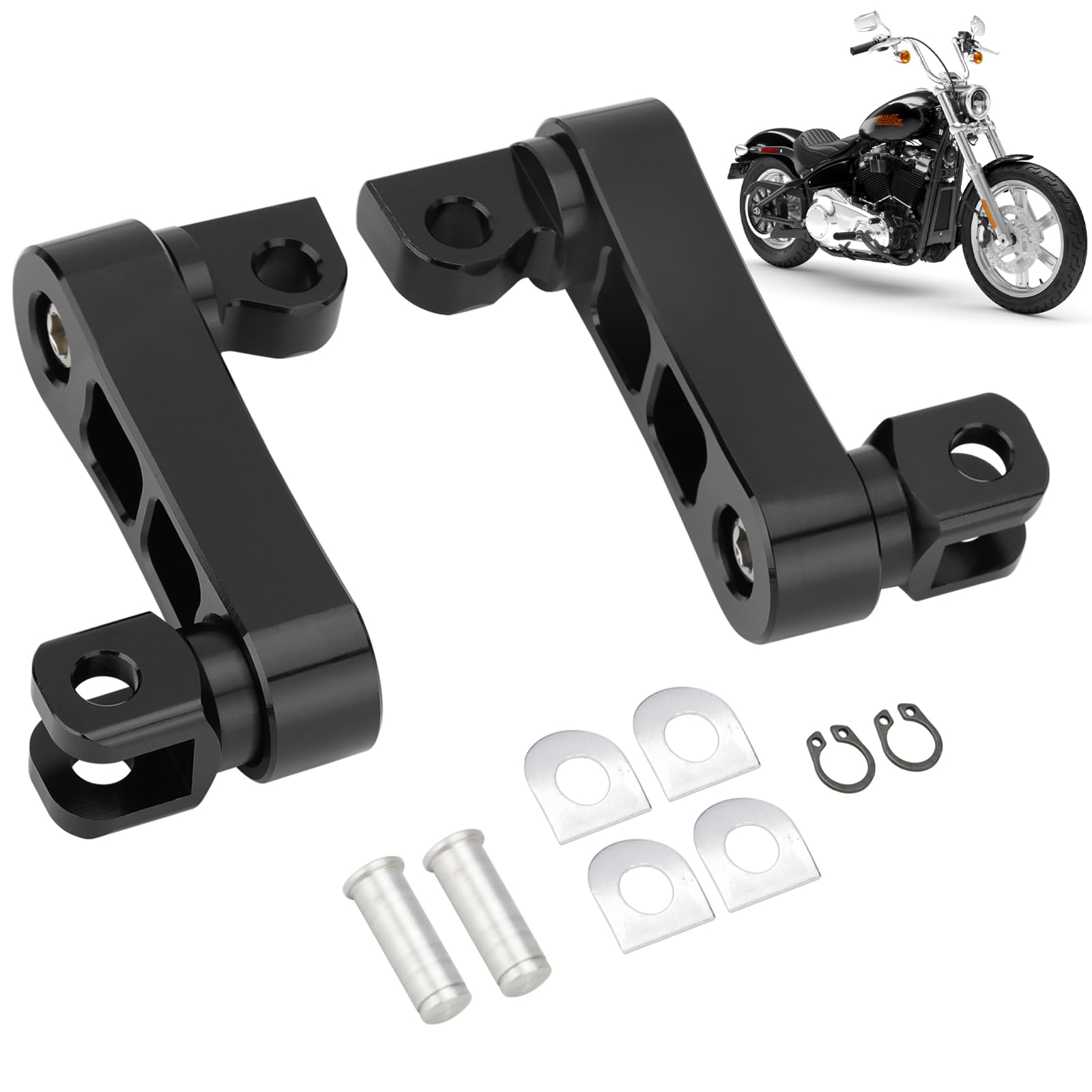 Amazon.com: SMOTRCC Highway Footpegs Adjustable Passenger Foot Pegs 2 1 ...