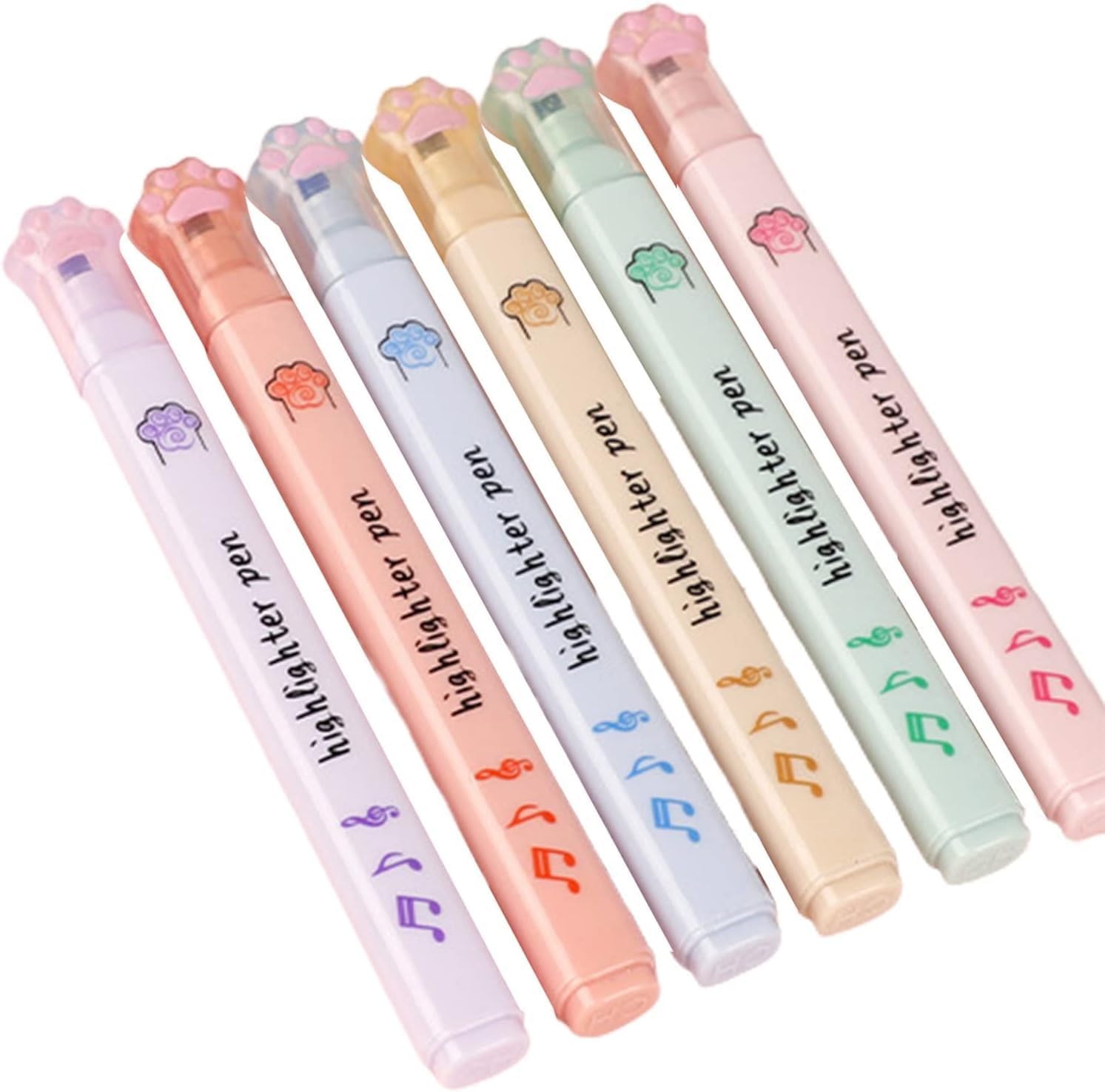 Zoxito 6 Pcs Aesthetic Cute Highlighters Bible Highlighters Cream ...