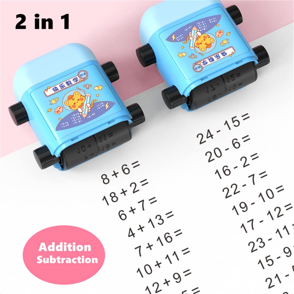Smart Math Roller Stamps for Kids,2 in 1 Reusable Roller Digital ...