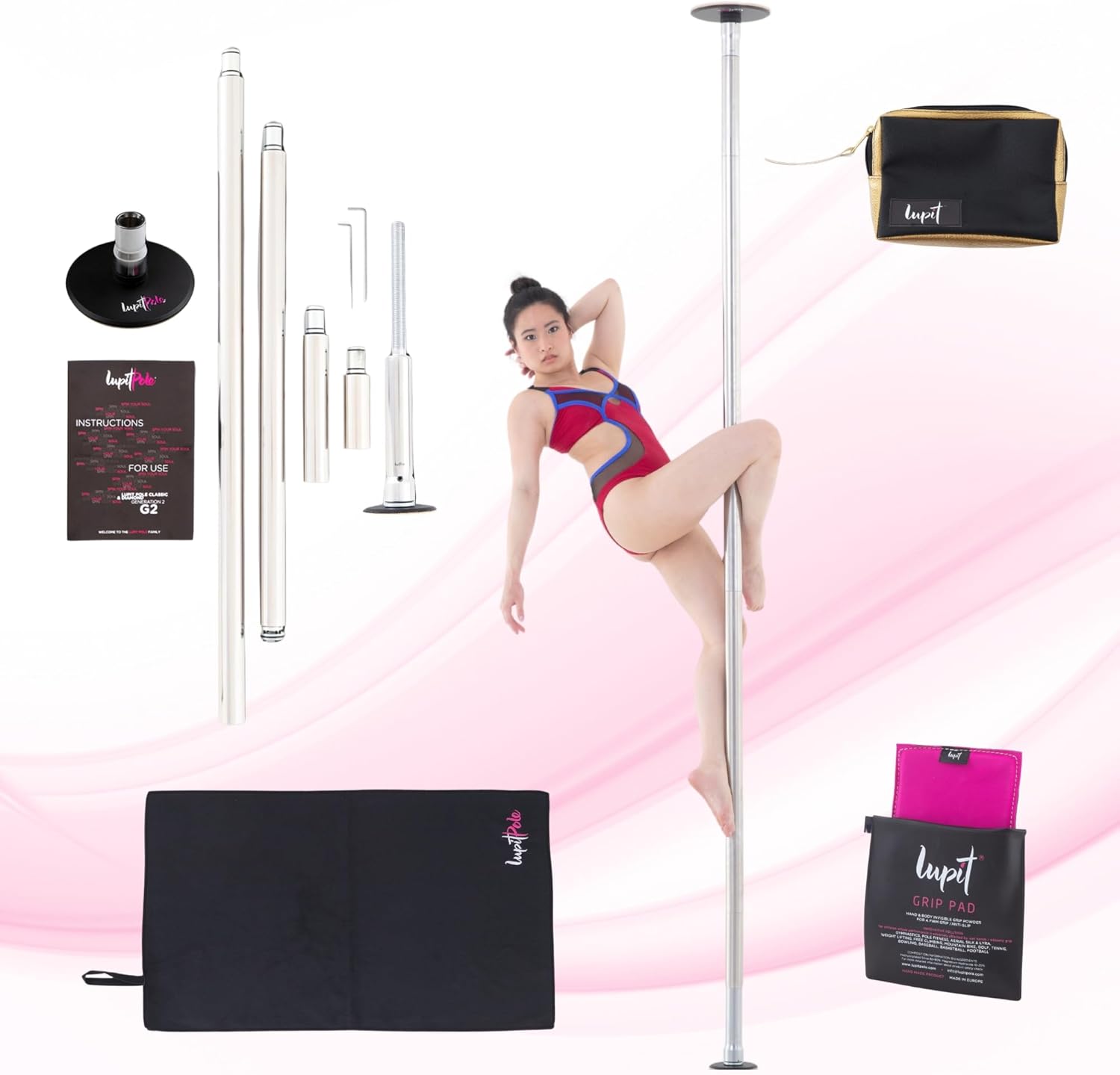 LUPIT POLE Starter Pack: Professional Dance Pole Kit with Extra Extension and Grip Pad in Nepal ...