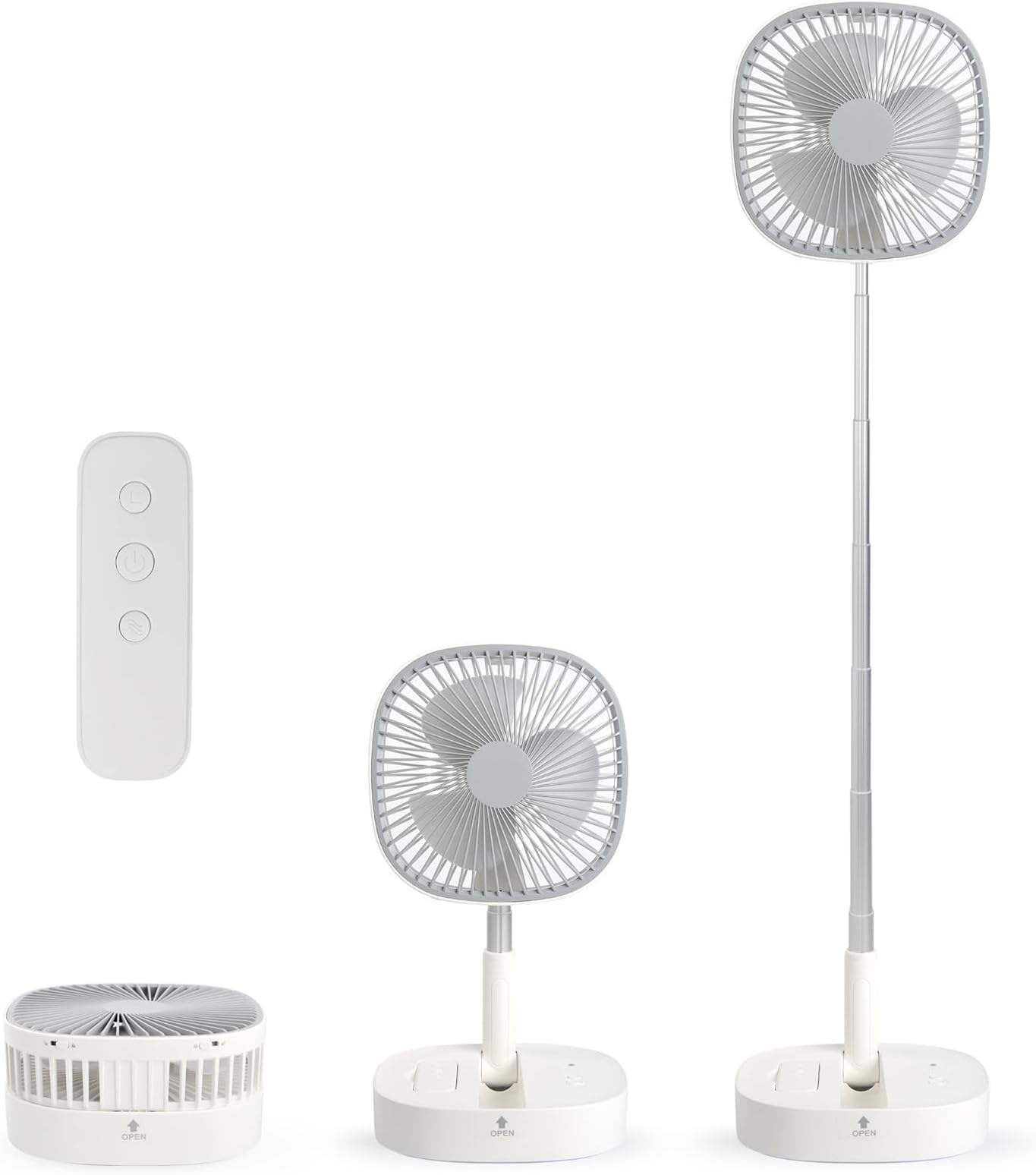 Amazon.com: Portable Pedestal Fan - Foldaway Standing Fan Foldable Desk ...