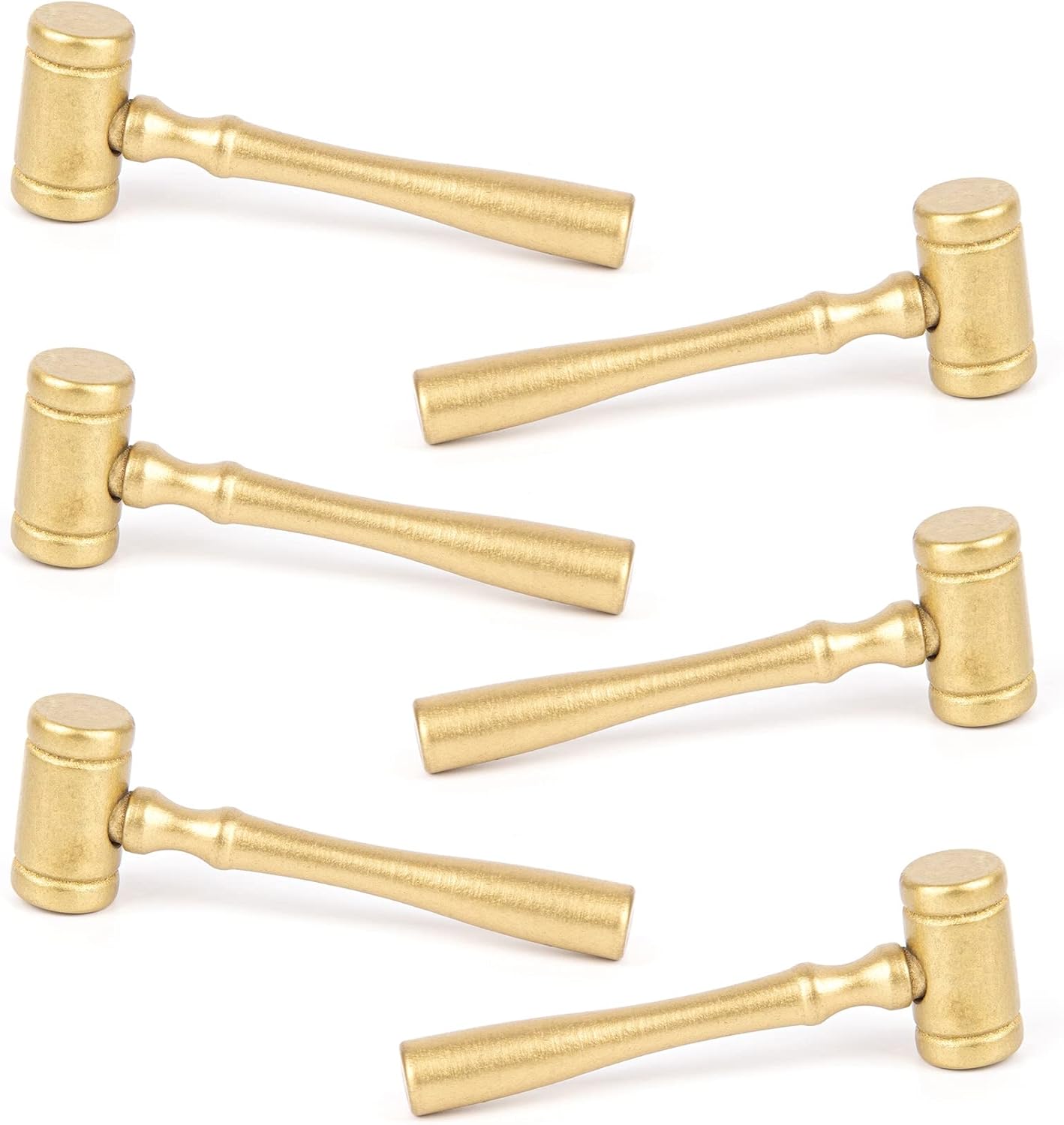 Amazon.com: Framendino, 6 Pack Gold Mini Wooden Judge Gavel Prop Lawyer ...