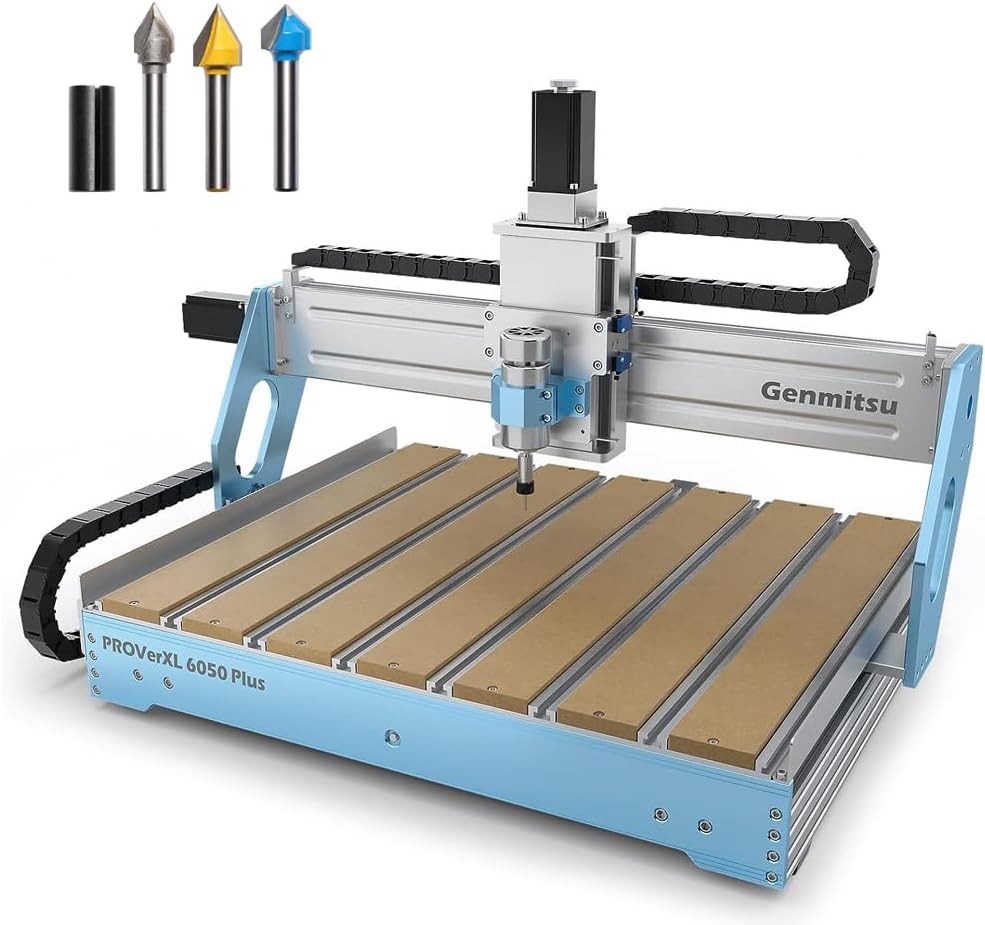 Genmitsu PROVerXL 6050 Plus CNC Router Machine and 1/4'' V Grooving ...