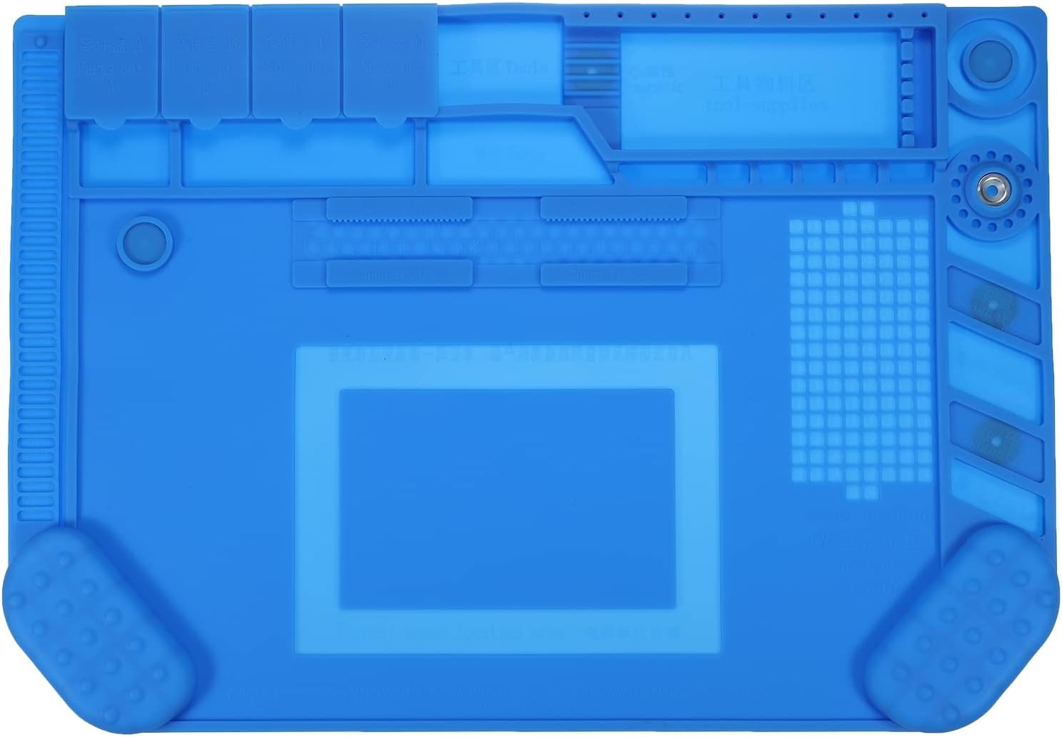 MECCANIXITY Extra Large 18" x 12.6" ESD Silicone Soldering Mat Magnetic ...
