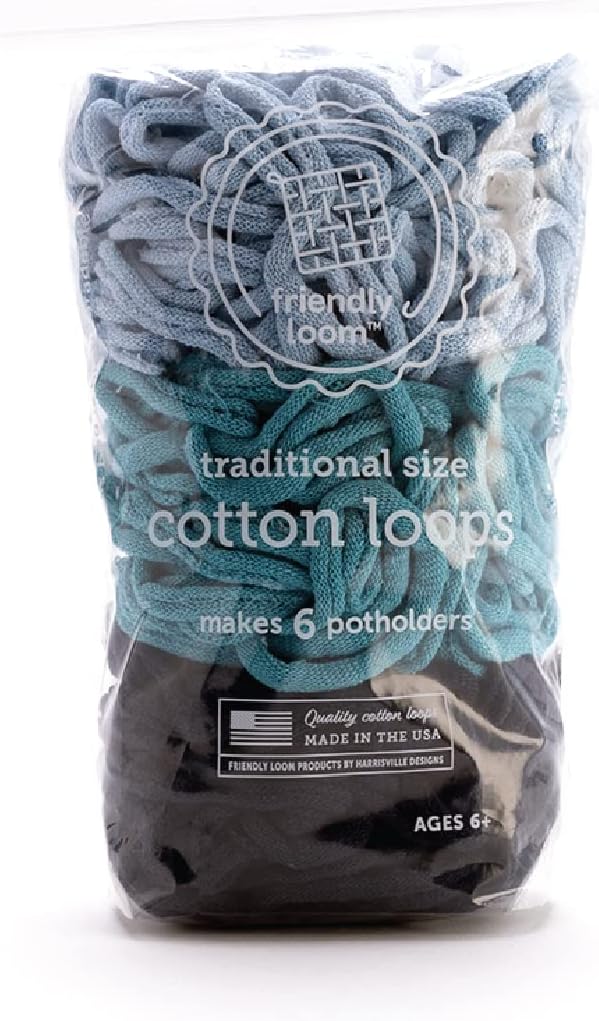 Amazon.com: Lotta Loops by Friendly Loom - Atlantic Pack (Traditional Size) Powder Blue, Peacock ...
