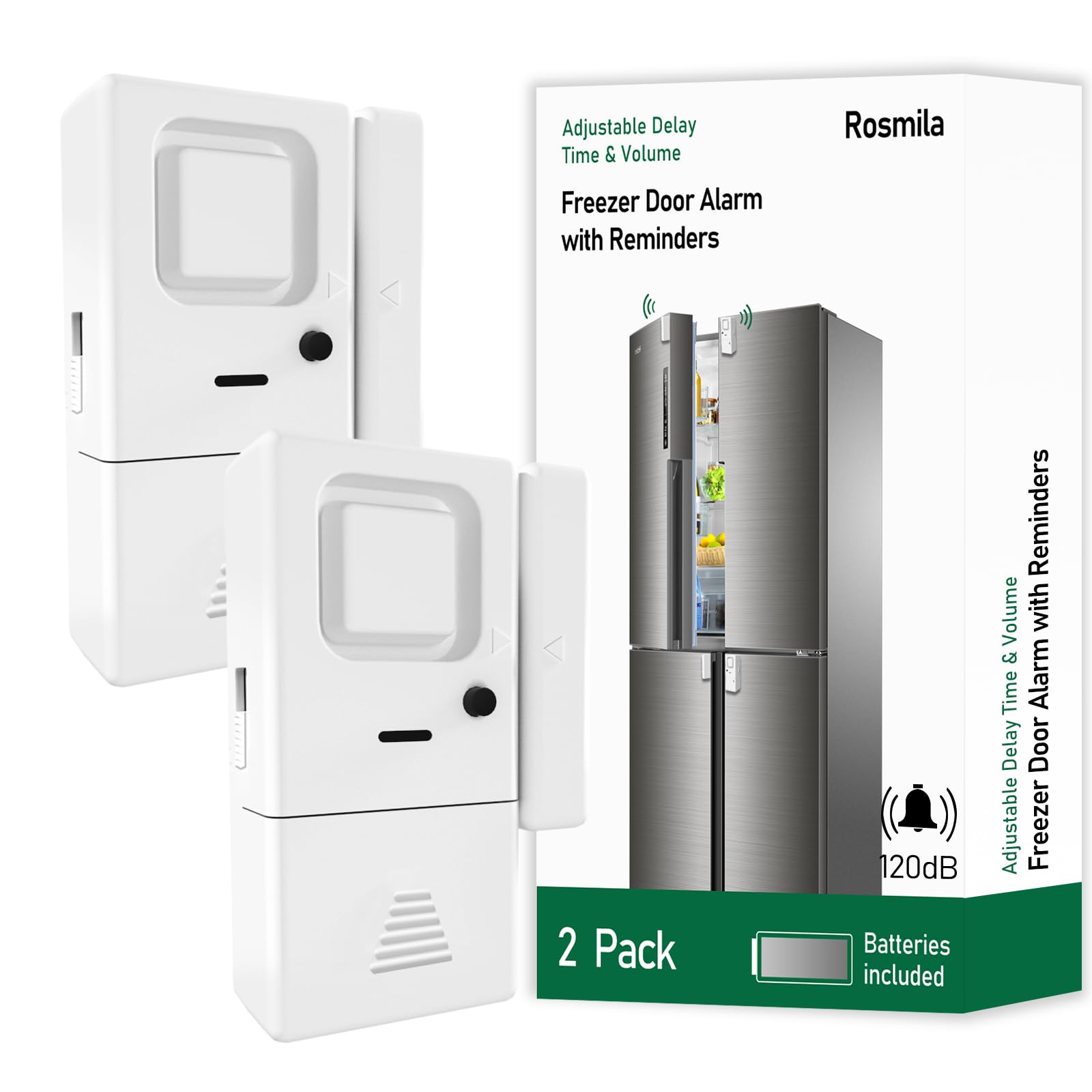 Amazon.com: Freezer Door Alarm 2 Pack, Refrigerator Door Alarm When ...