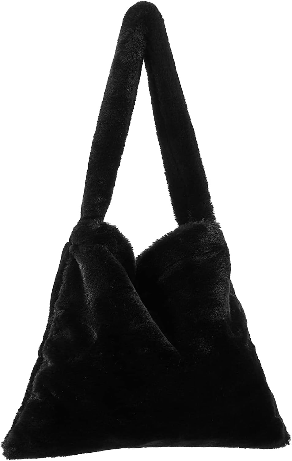 Amazon.com: Fluffy Bag Large Fuzzy Bag Y2K Faux Fur Tote Bag Zipper ...