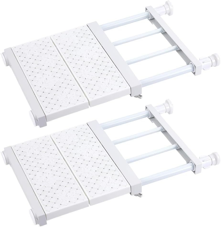 Amazon.com: AHANDMAKER 2pcs Closet Tension Shelf Adjustable Pantry ...