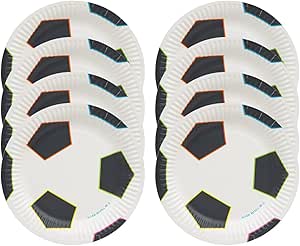 Amazon.com: Talking Tables Soccer Plates | Pack of 12 Recyclable and ...