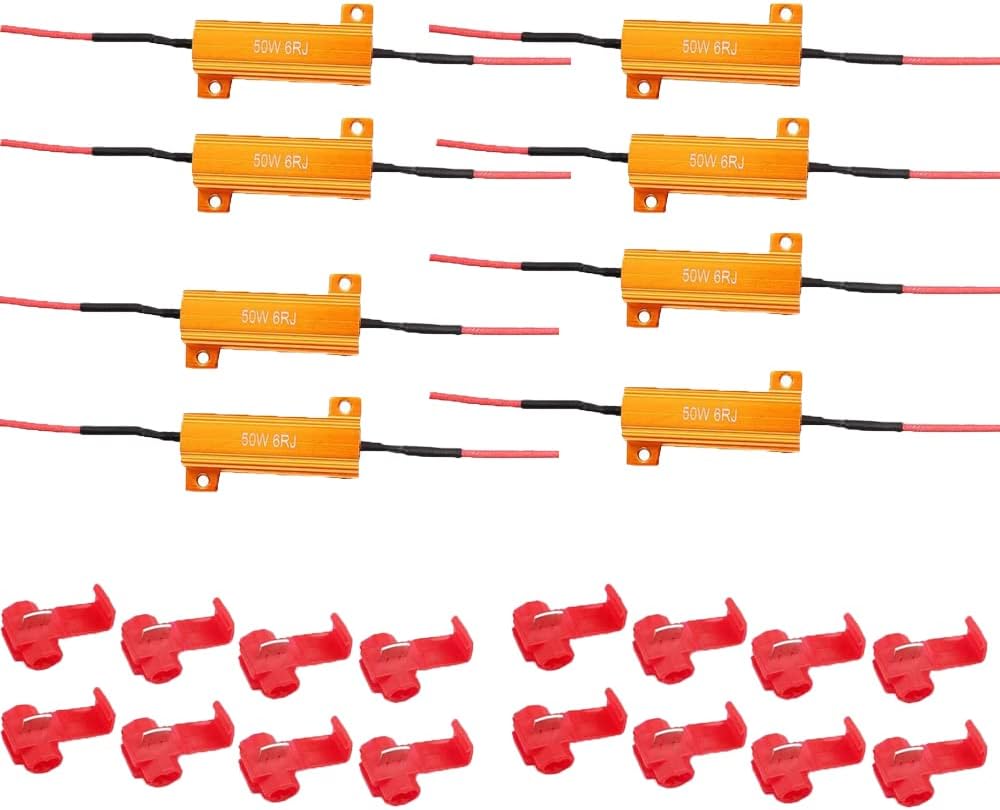 Amazon.com: BJYasoppu 8-Pack 50W 6ohm Load Resistor-Fix LED Bulb ...