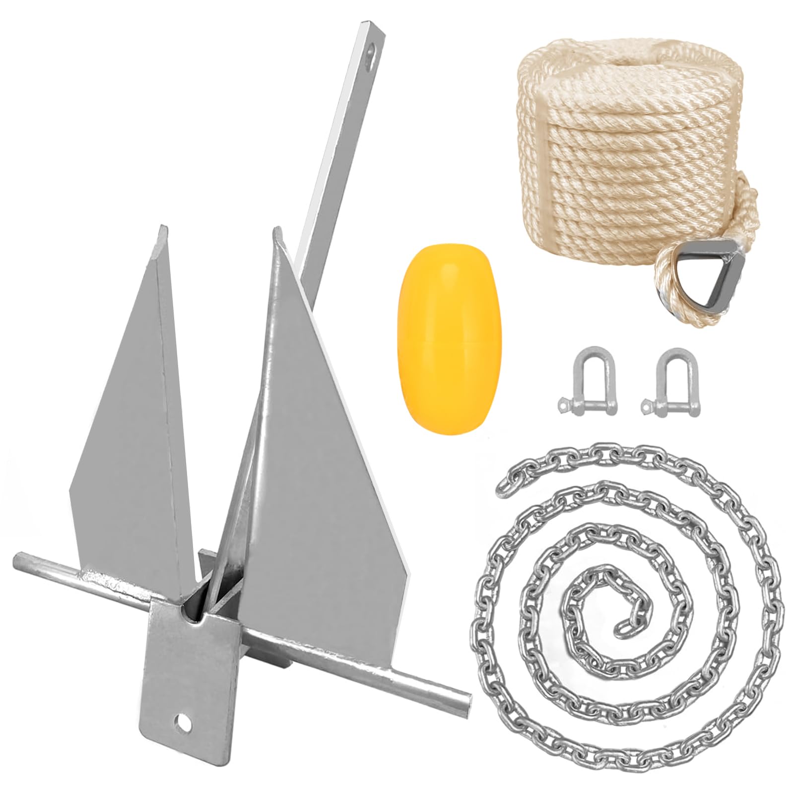 Amazon.com : MAHOOMMAKH Boat Anchor, 4.5 LBS Heavy Boat Anchor Kit ...