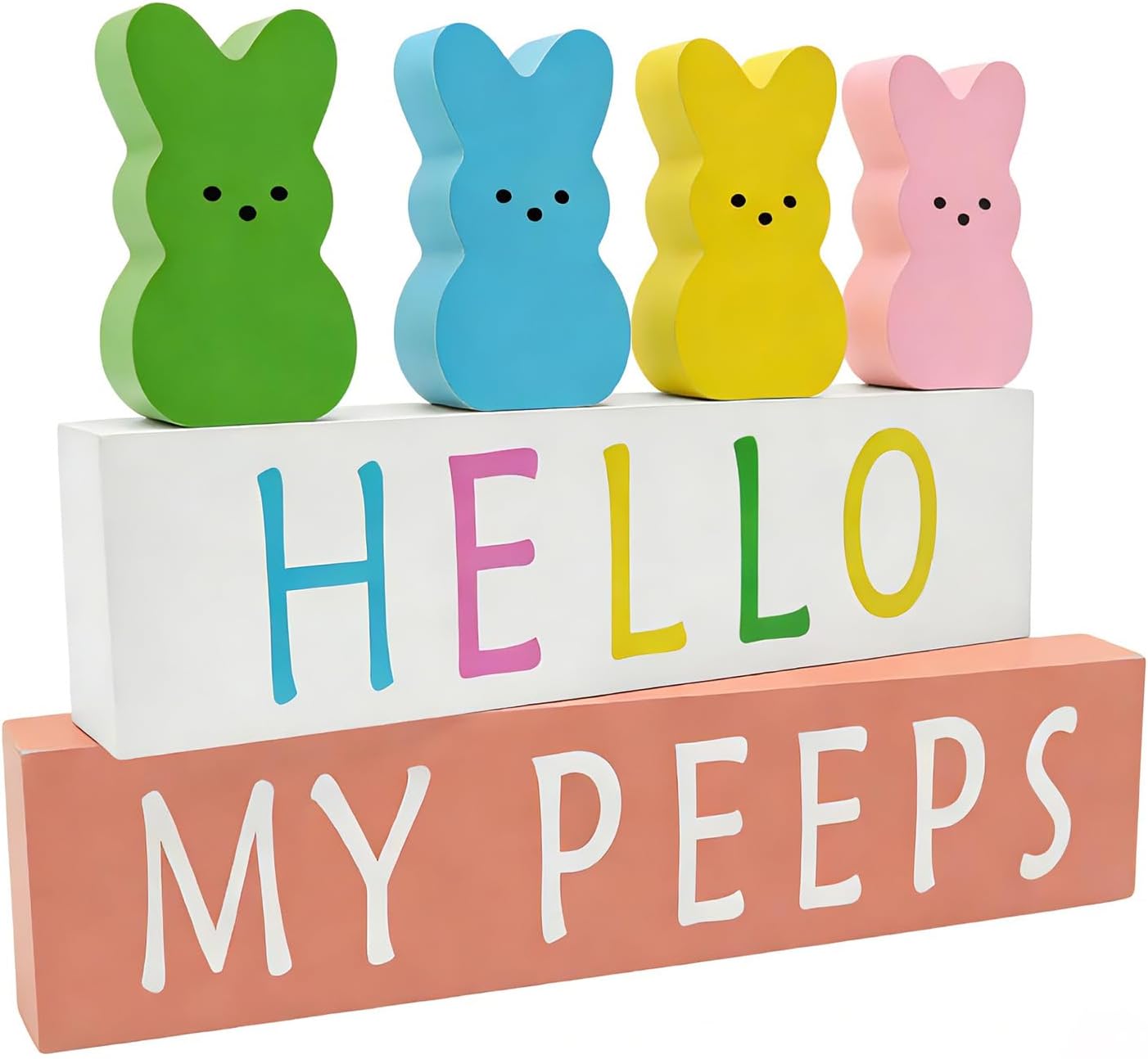 Amazon.com: Adboros 6 Pcs Easter Decorations for The Home Bunny Wooden ...