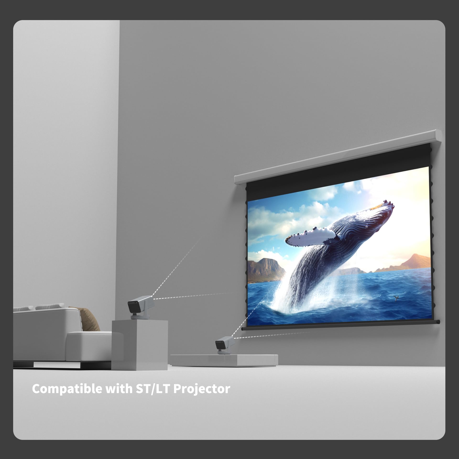 Projector Screen Electric In Ceiling Recessed Hanging Motorized ...