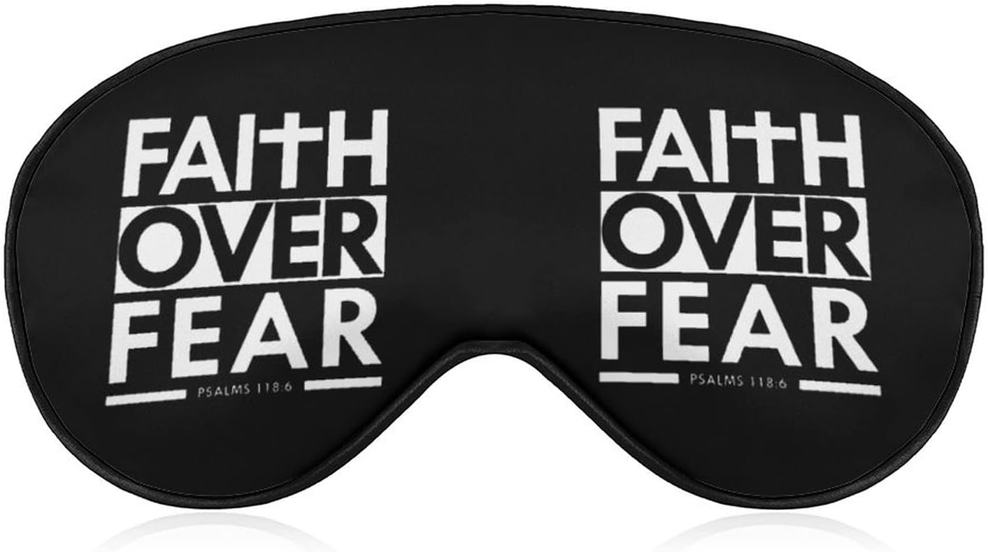Amazon.com: Faith Over Fear Bible Scripture Verse Christian Sleep Mask ...